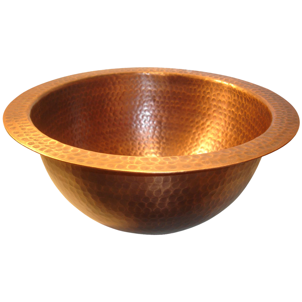 Round Hammered Copper Sink Coppersmith Creations
