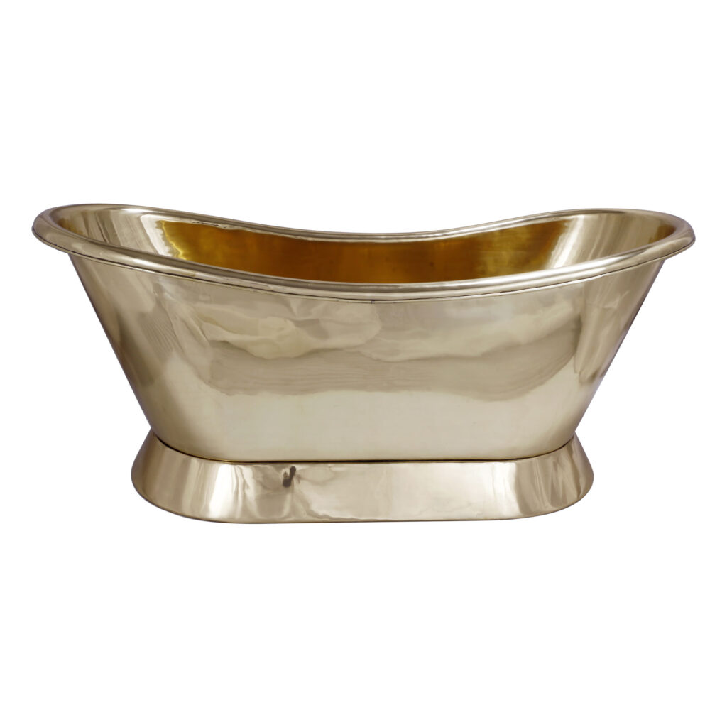 Hammered Brass Bathtub Full Brass Finish with Cascading Base ...