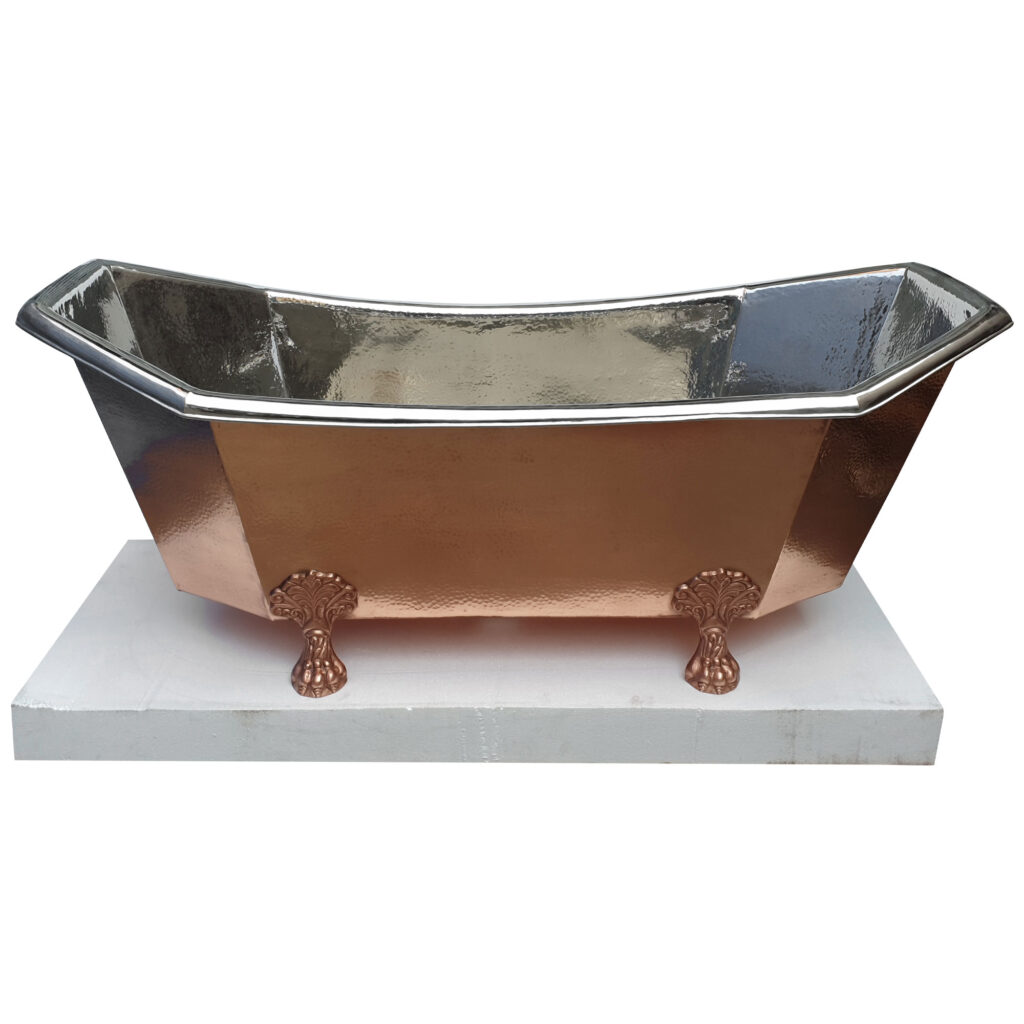 Eight Sided Clawfoot Copper Bathtub - Coppersmith® Creations