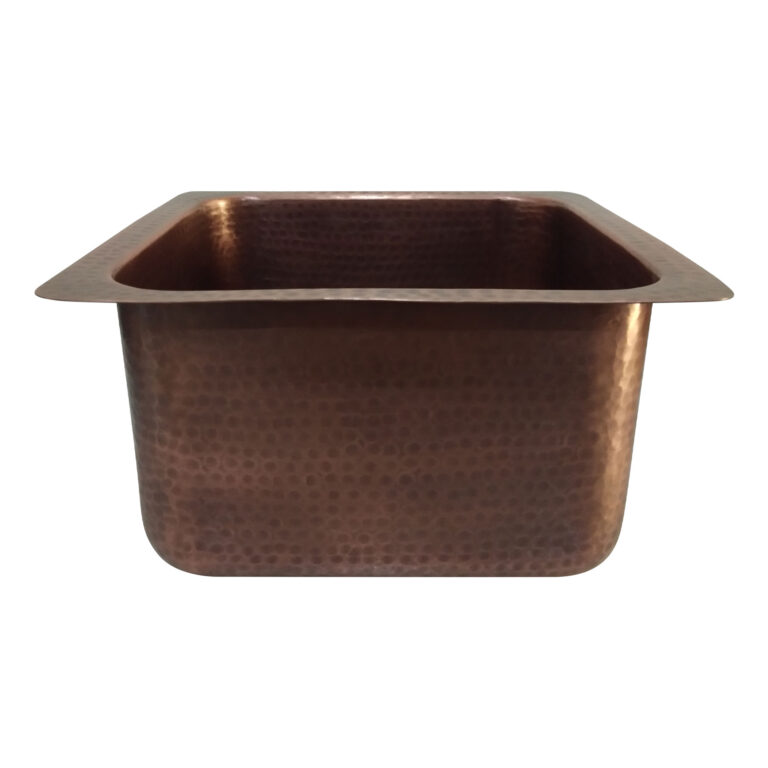 Square Copper Bar Sink Undermount Sink - Coppersmith® Creations