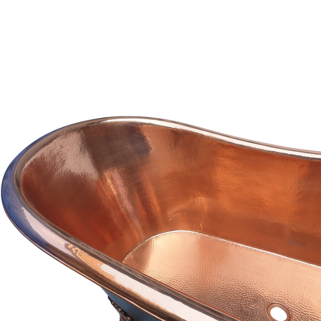 Hammered Clawfoot Copper Bathtub black - Coppersmith® Creations
