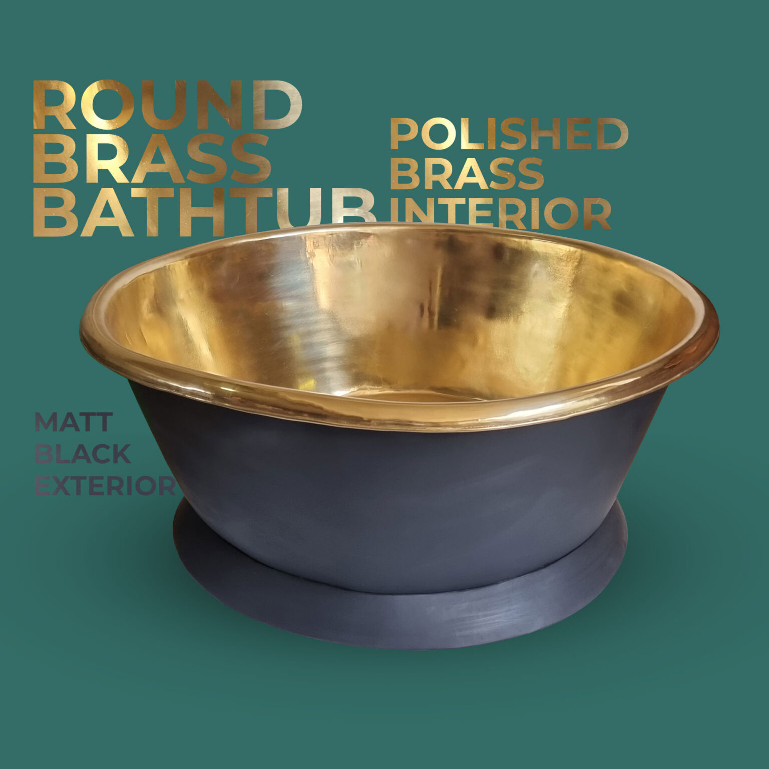 Hammered Brass Bathtub Full Brass Finish - Coppersmith® Creations